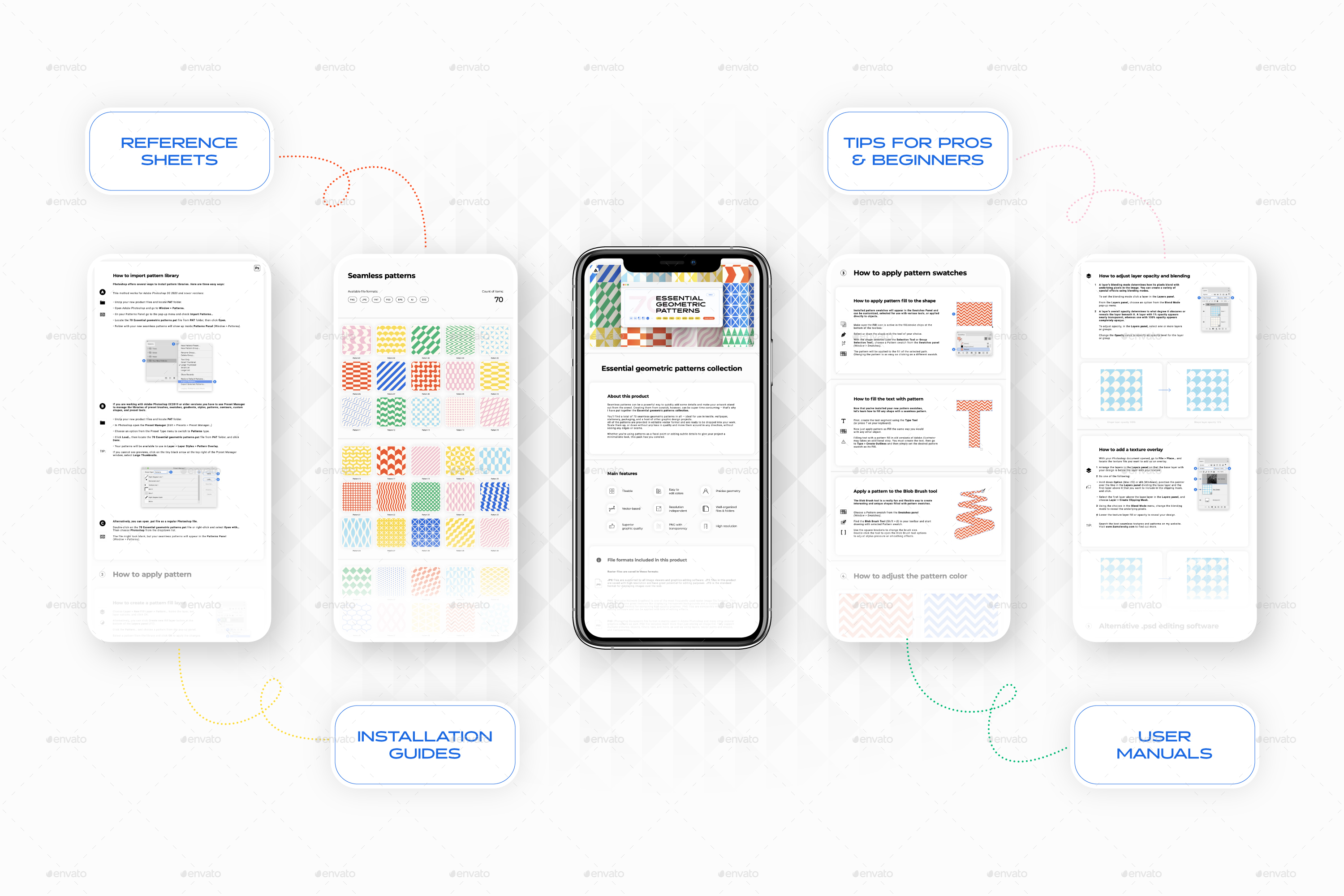 Essential Geometric Seamless Patterns Collection by Samolevsky | GraphicRiver